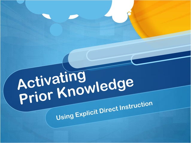 EDI-Activating Prior Knowledge | PPT | Free Download