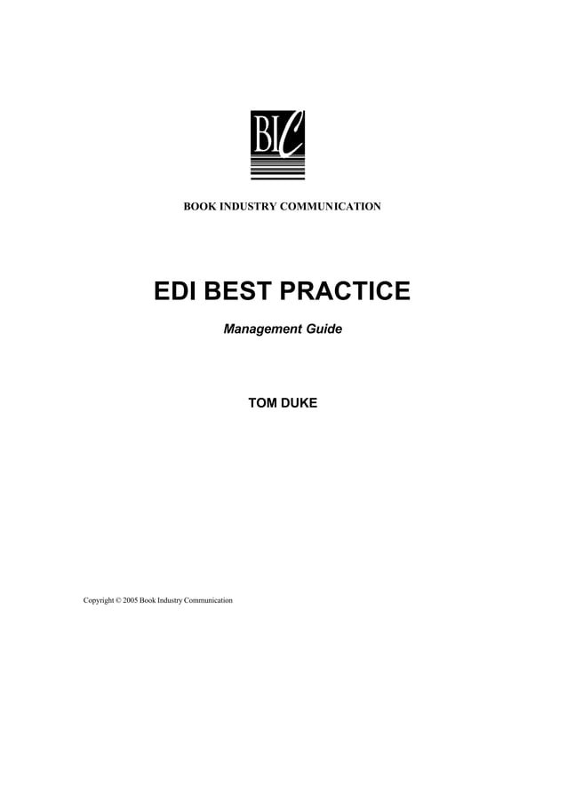 Edi Best Practice | PDF
