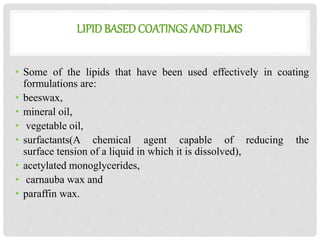 Edible coating | PPTX