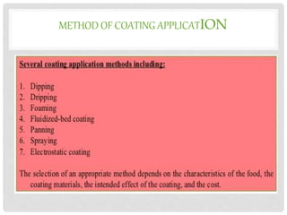Edible coating | PPTX