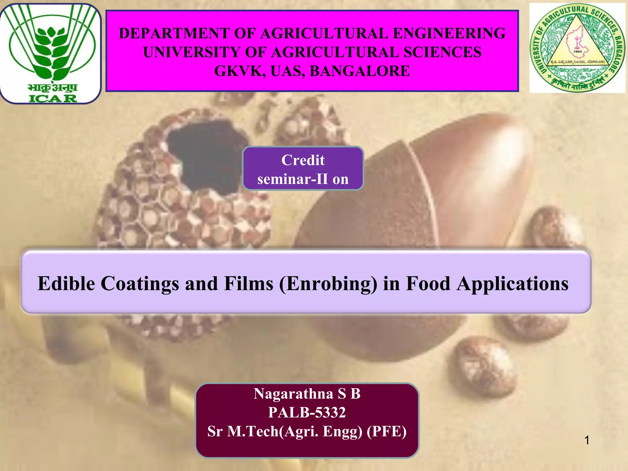 Edible coatings ppt | PPT