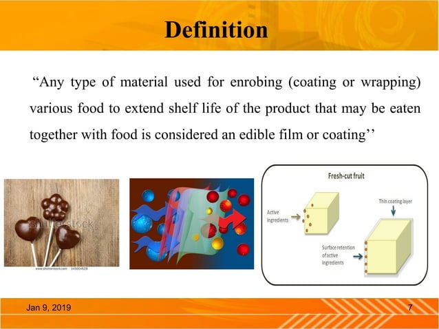 Edible coatings ppt | PPT | Desserts and Baking | Food & Drink