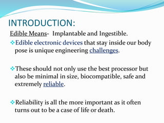 Edible electronics//pill cam | PPTX