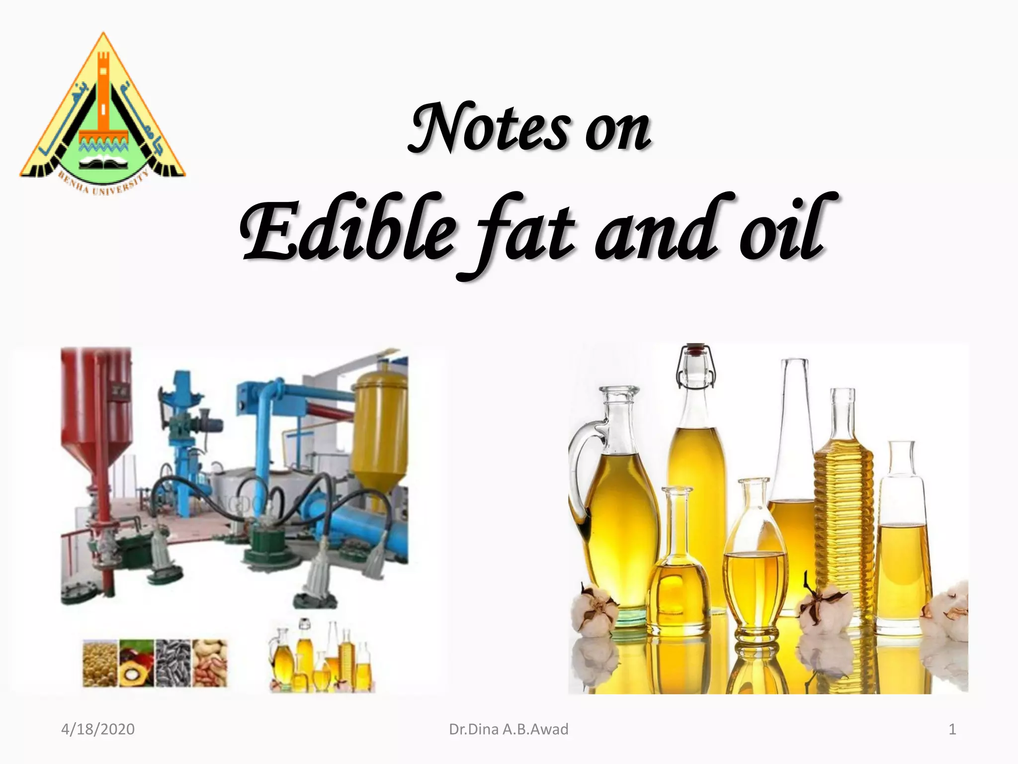 Edible fat and oil | PDF