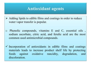 Edible film and coating from plant origin protein | PPTX