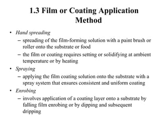 Edible film and coating from plant origin protein | PPTX
