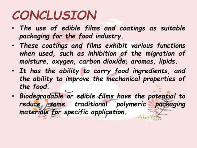 Edible films and coatings | PPTX