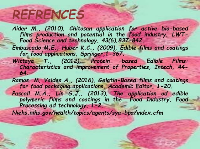 Edible films and coatings | PPTX