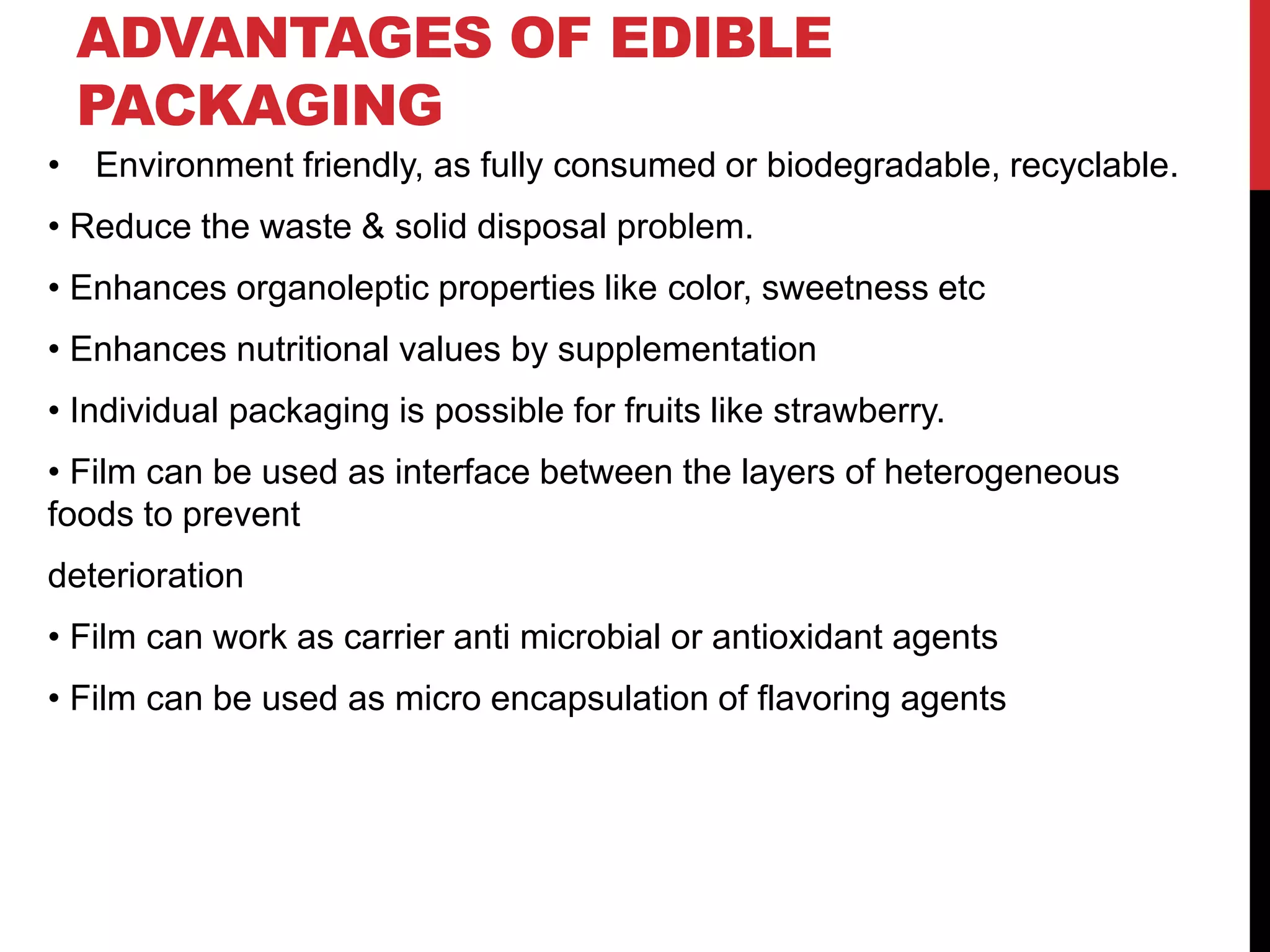 Edible films and coatings in food packaging by smridhi | PPTX