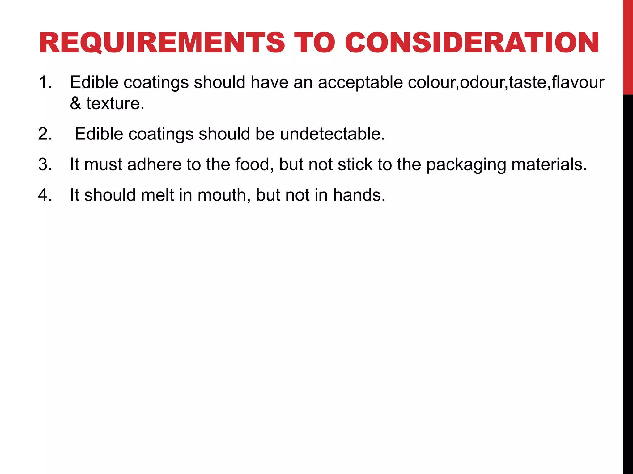 Edible films and coatings in food packaging by smridhi | PPTX