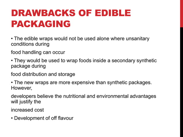 Edible films and coatings in food packaging by smridhi | PPTX
