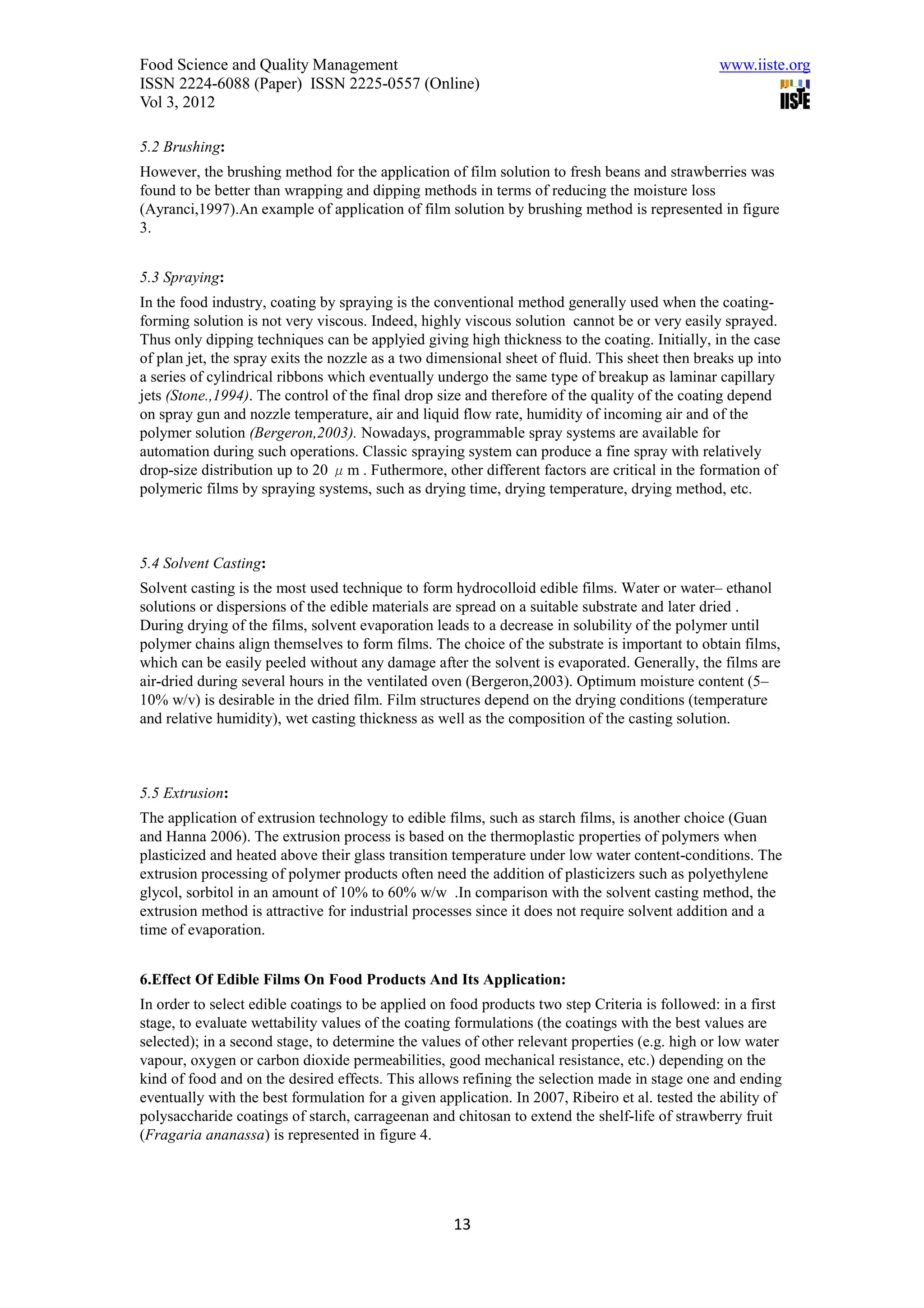 Edible films from polysaccharides | PDF