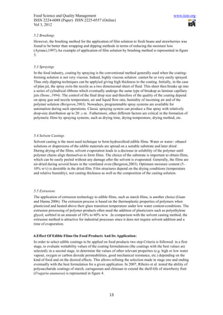 Edible films from polysaccharides | PDF