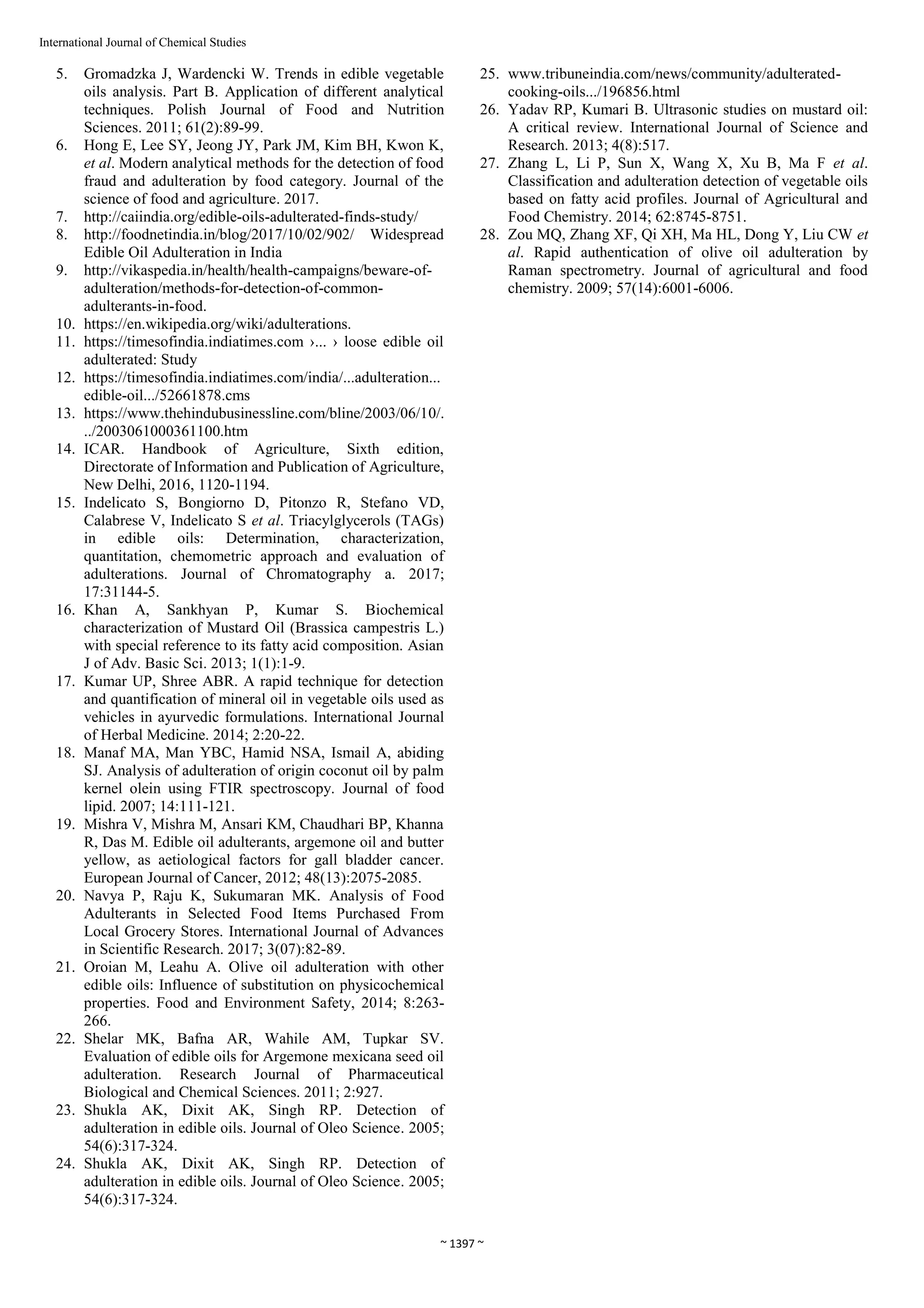 Edible oil adulterations | PDF