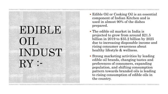 Edible oil consumer behaviour | PPTX | Business | Business and Finance