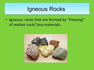 Edible rock cycle | PPT