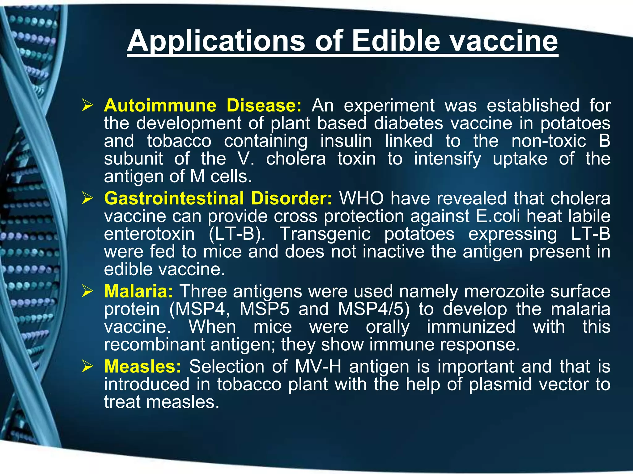 Edible vaccine | PPTX