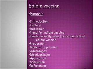 Edible vaccine | PPT