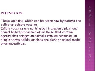 Edible vaccine | PPT