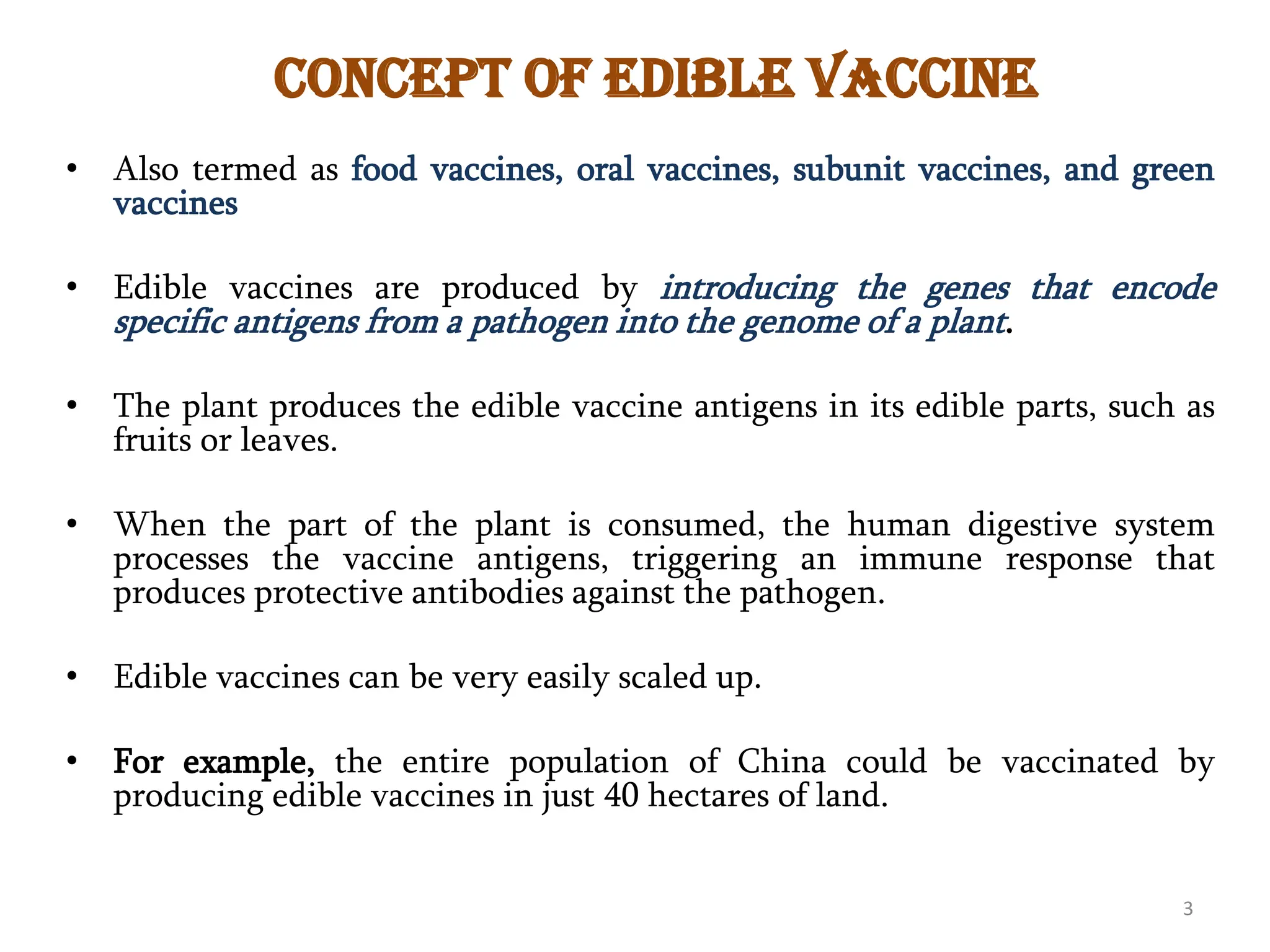 Overview on Edible Vaccine: Pros & Cons with Mechanism | PDF