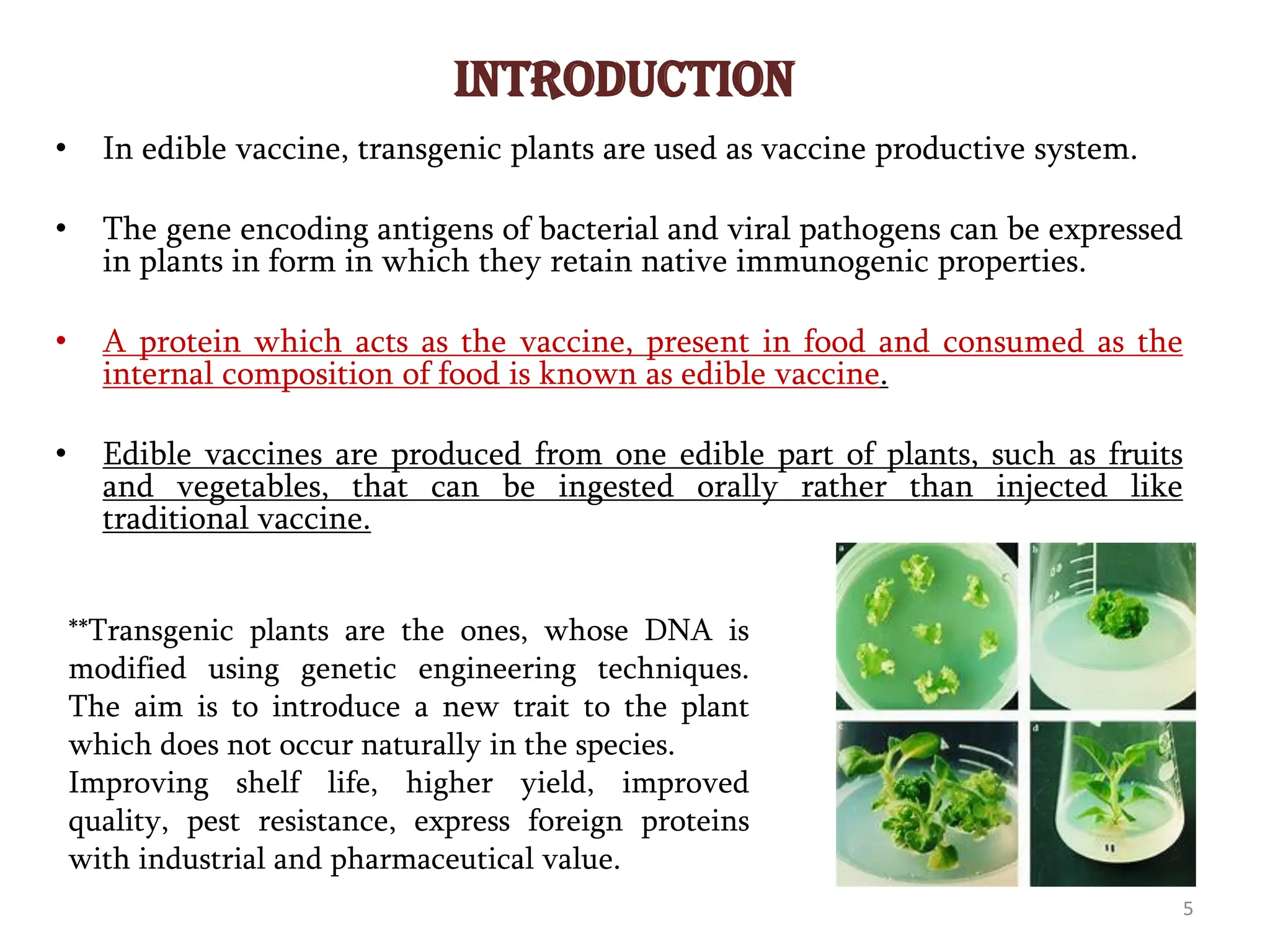 Overview on Edible Vaccine: Pros & Cons with Mechanism | PDF