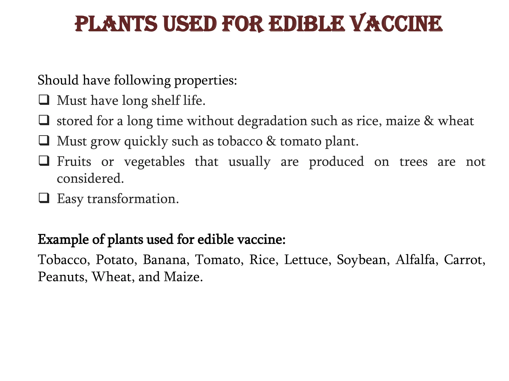 Overview on Edible Vaccine: Pros & Cons with Mechanism | PDF