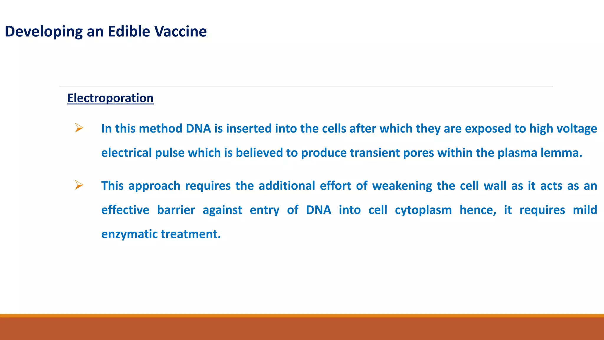 Applications of plant tissue culture in pharmacognosy. Edible vaccines ...