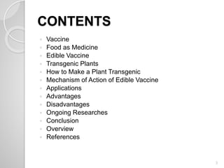 Edible vaccines 2 | PPTX