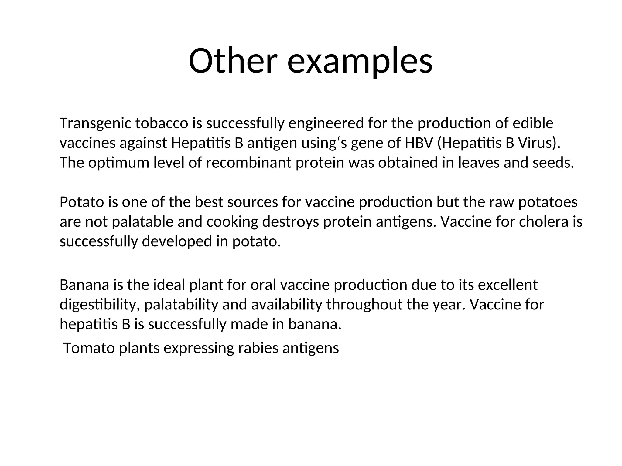 Edible vaccine and their Importance in Future | PPT