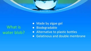 Edible water blob | PPTX