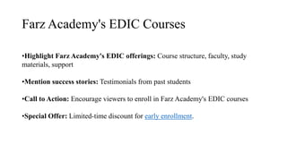 EDIC Courses in India: A Comprehensive Overview | PPTX