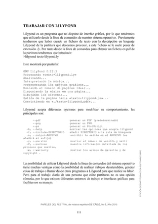 Edicion partituras con software libre | PDF