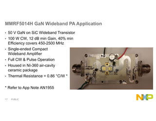 Techniques and Challenges in Designing Wideband Power Amplifiers Using GaN and LDMOS | PPT