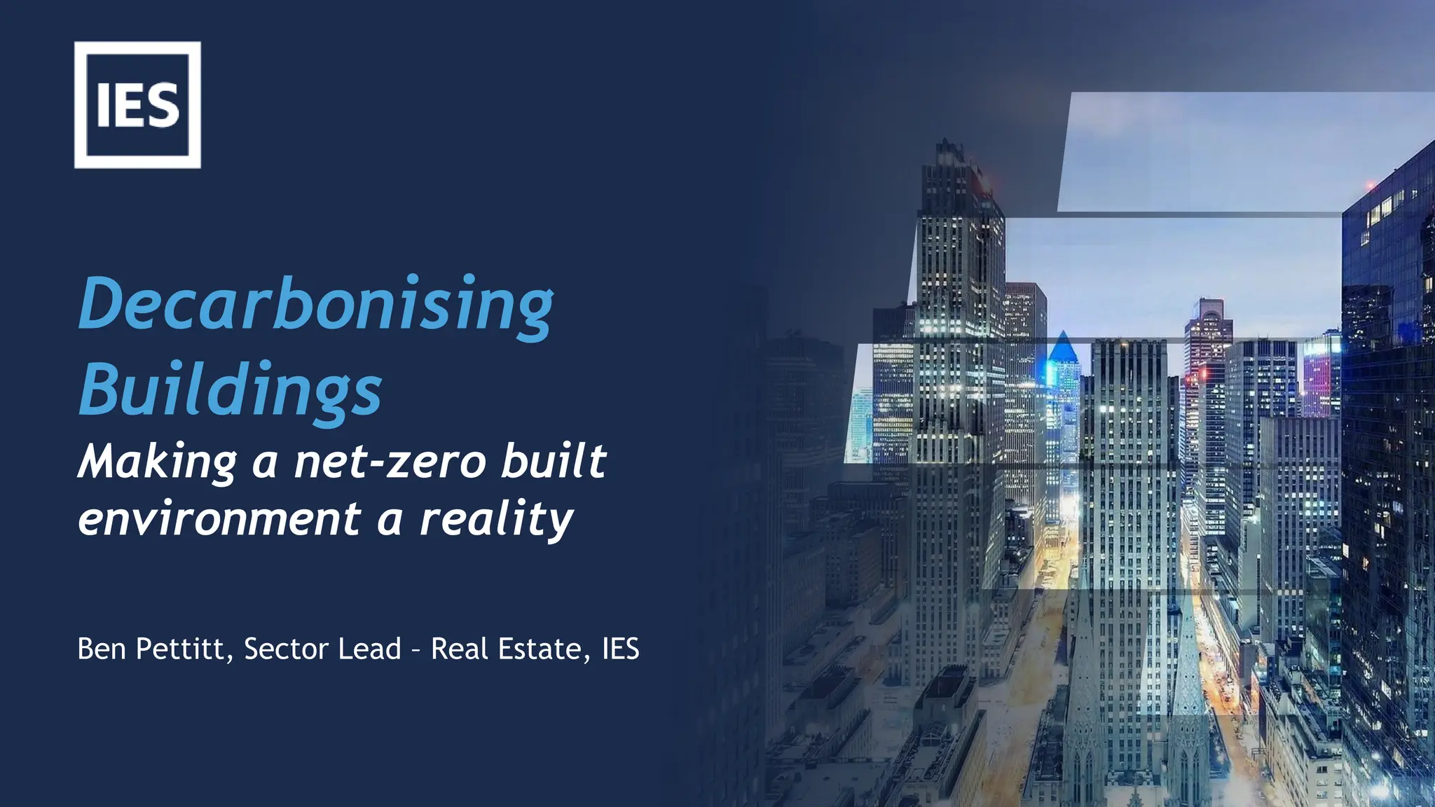 Decarbonising Buildings: Making a net-zero built environment a reality ...