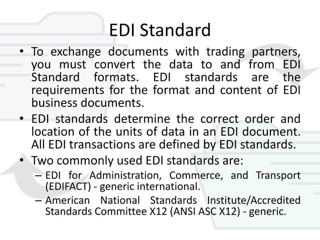 EDI (electronic data interchange) | PPTX