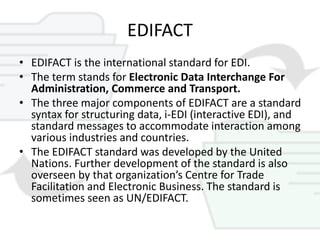 EDI (electronic data interchange) | PPTX