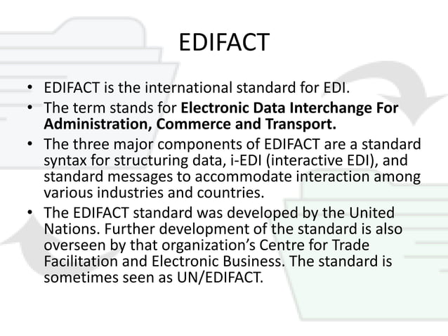 EDI (electronic data interchange) | PPTX
