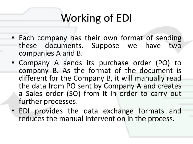 EDI (electronic data interchange) | PPTX