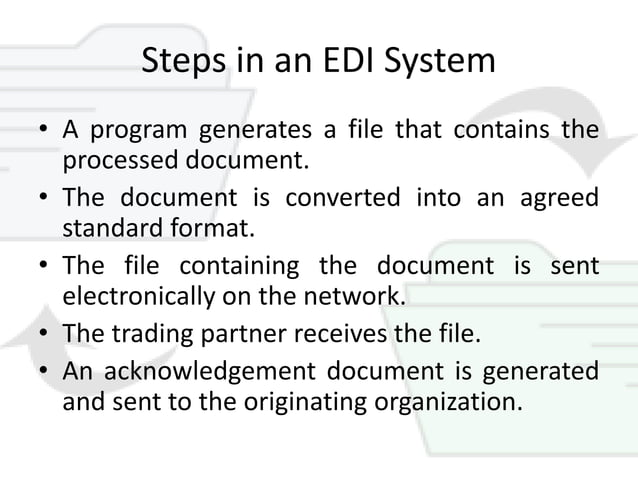 EDI (electronic data interchange) | PPTX