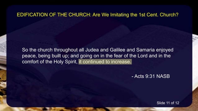 Edification of the Church | PPTX