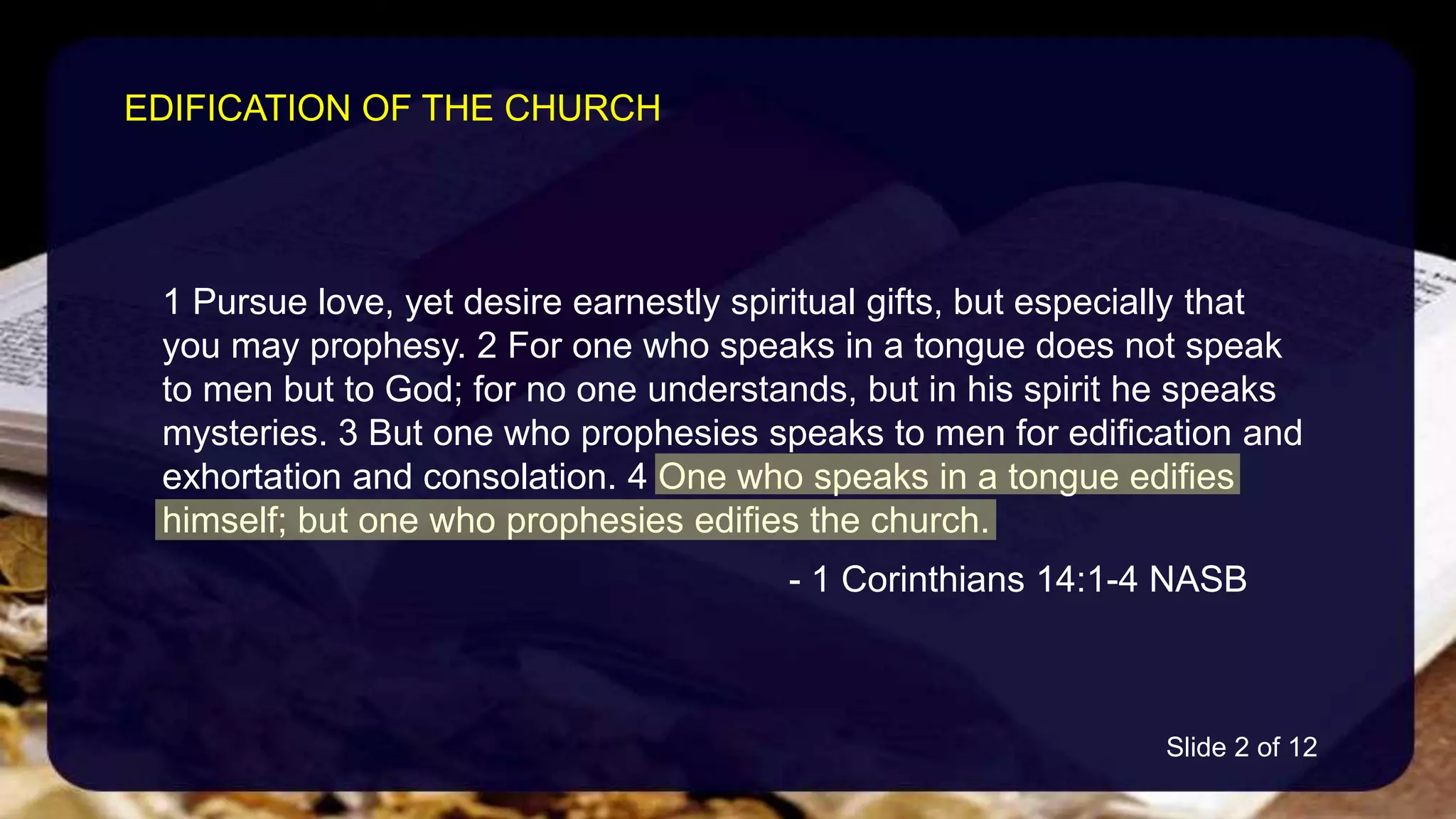 Edification of the Church II | PPT