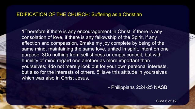 Edification of the Church II | PPT