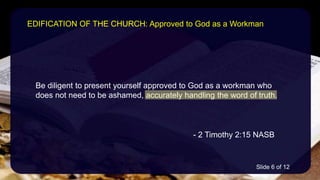 Edification of the Church II | PPT