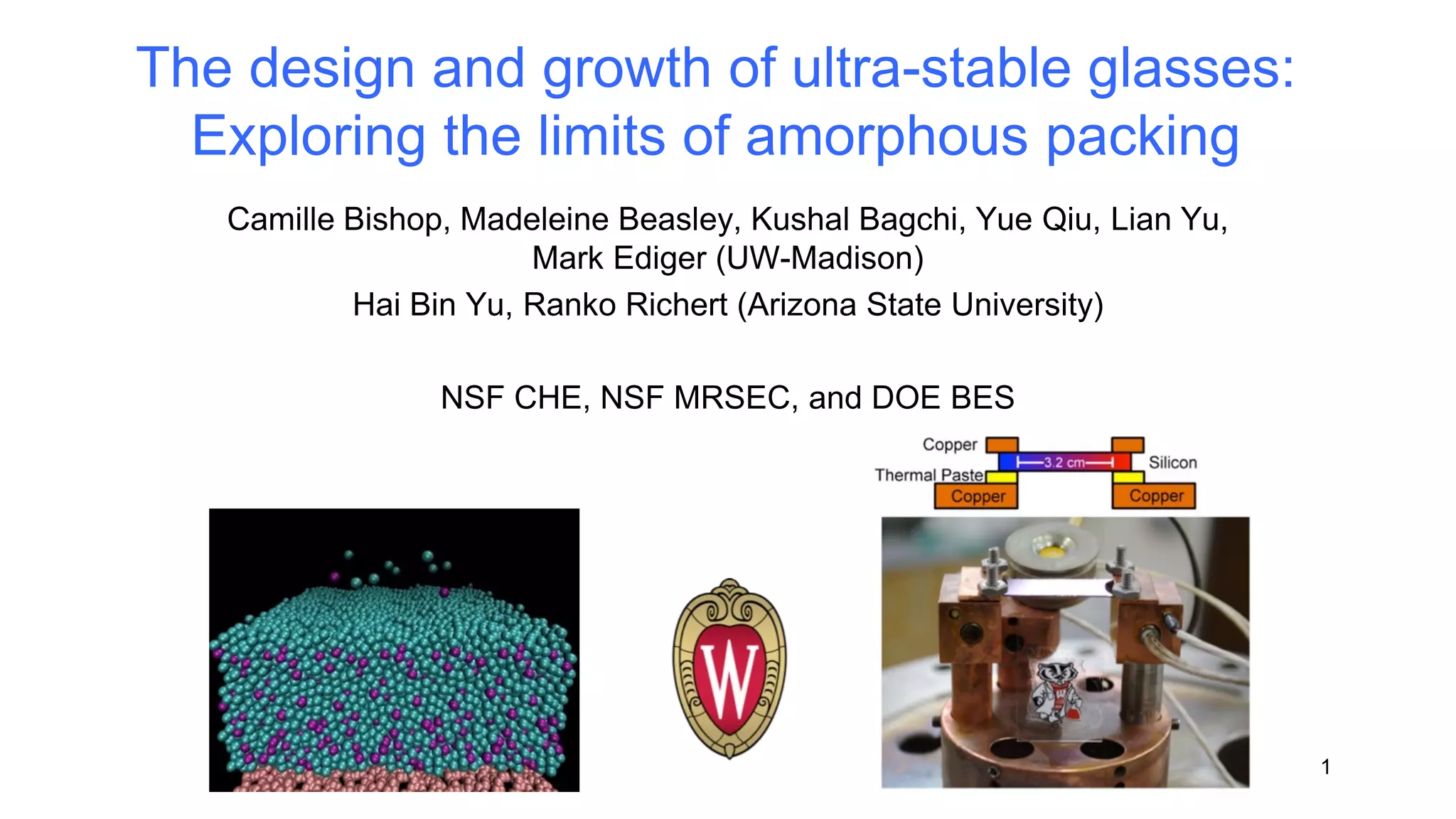 The design and growth of ultra-stable glasses: Exploring the limits of ...