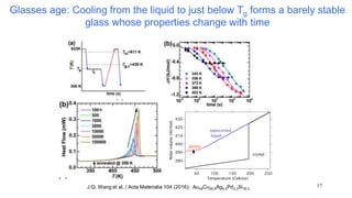 Thermodynamics and Dynamics of Glasses | PPTX