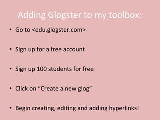 Glogster - Posters for the 21st Century | PPT