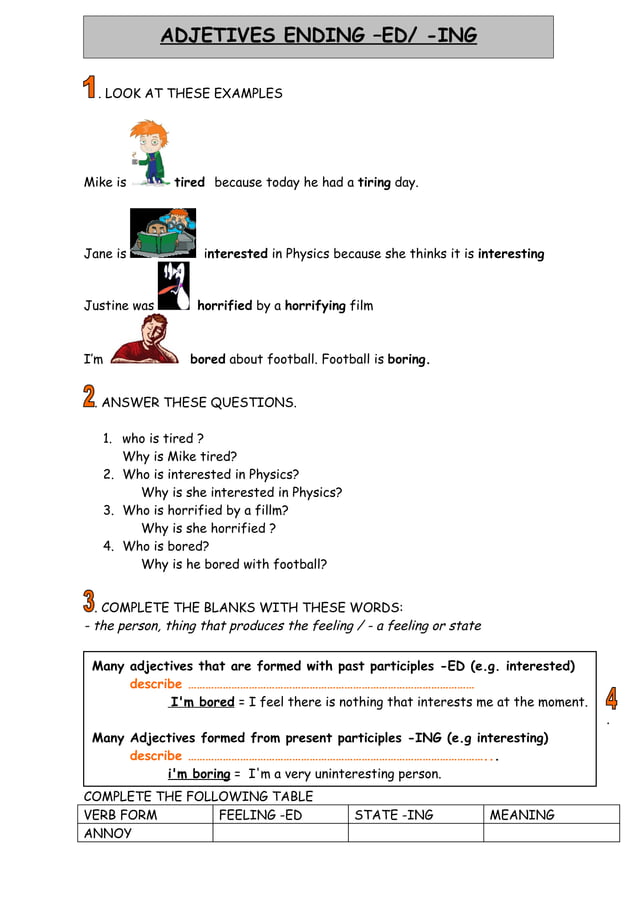 -ED/-ING ADJECTIVES | DOC