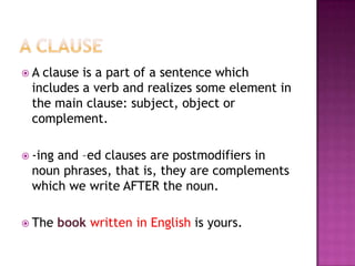 Ed Ing Clauses | PPT