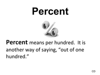 Edi Ns 1 2 Interpret Percents As Part Of A Hundred | PPT