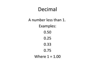 Edi Ns 1 2 Decimal Equivalents of Common Fractions | PPT